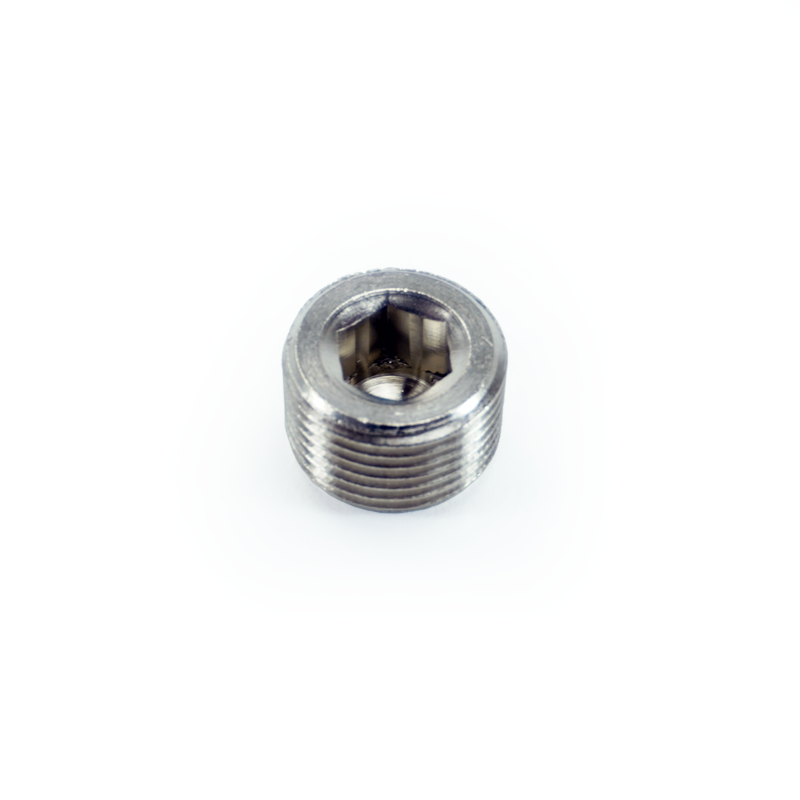 3/8 BSPT Plug, Brass, Nickel Plated (for coolant port that nomally goes ...